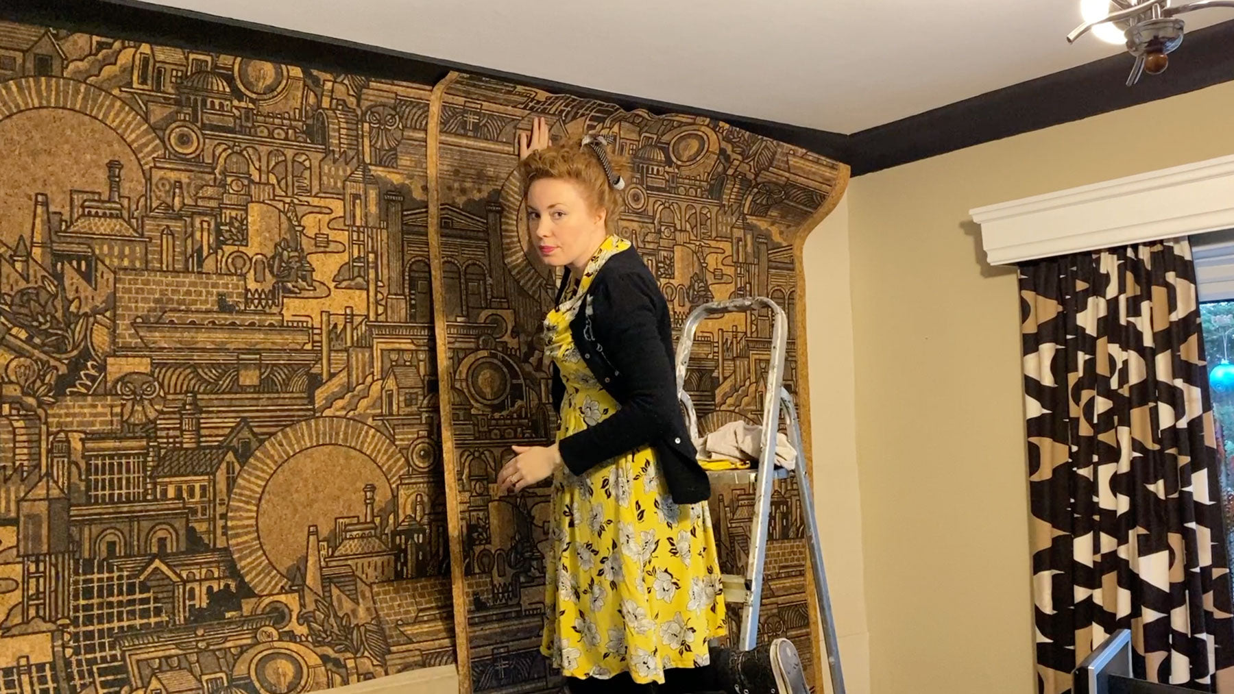 How to Hang 'Hit the North' real cork wallpaper - The Monkey Puzzle Tree