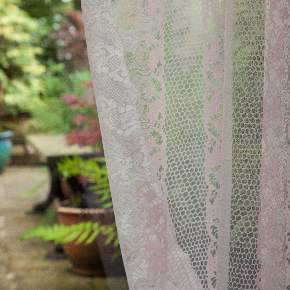 Blush pink voile fabric - The Monkey Puzzle Tree